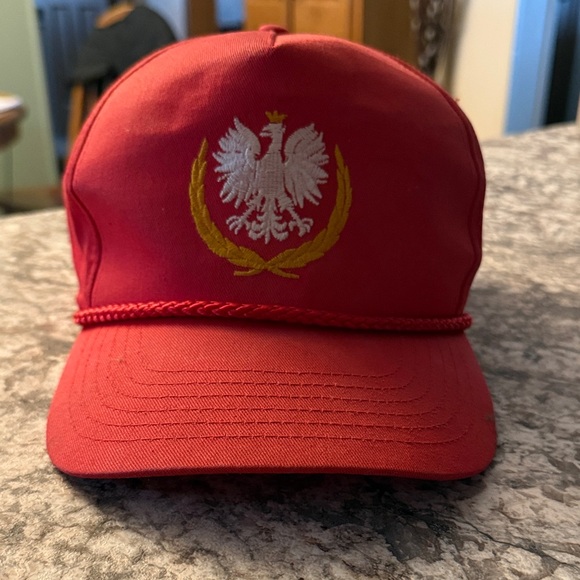Accessories | Red Embroidered Polish Eagle Cap | Poshmark